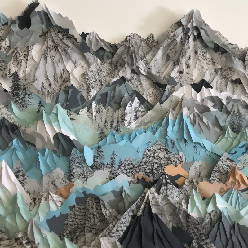 Torn Paper Mountain Stock Illustrations – 193 Torn Paper Mountain Stock ...