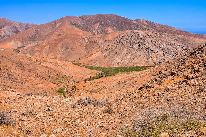 A Mountain Range with a Valley in between Stock Image - Image of blue ...