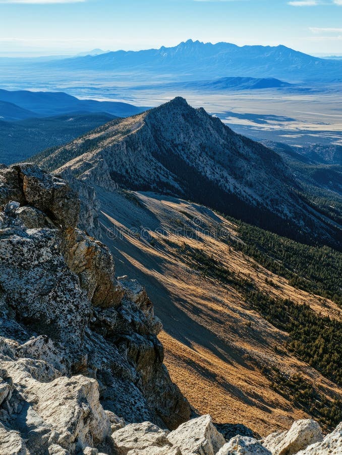 Mountain Range View stock image. Image of panoramic - 376965627