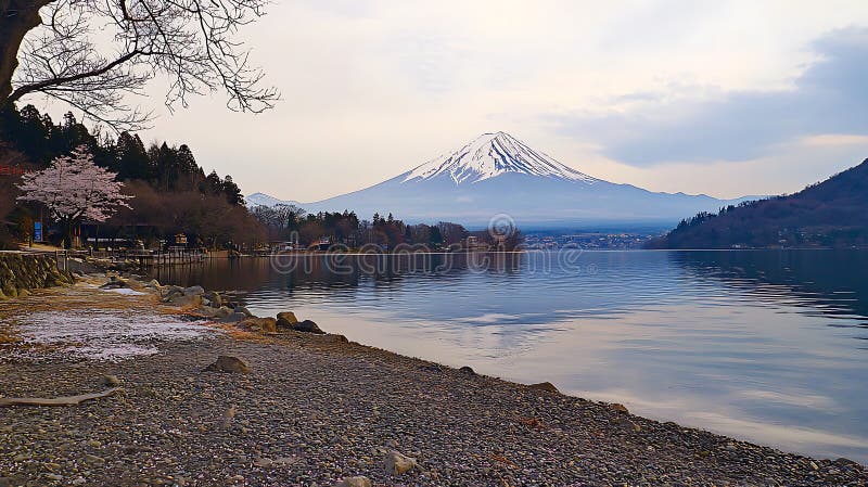 A Mountain Range is Visible in the Distance Stock Image - Image of ...