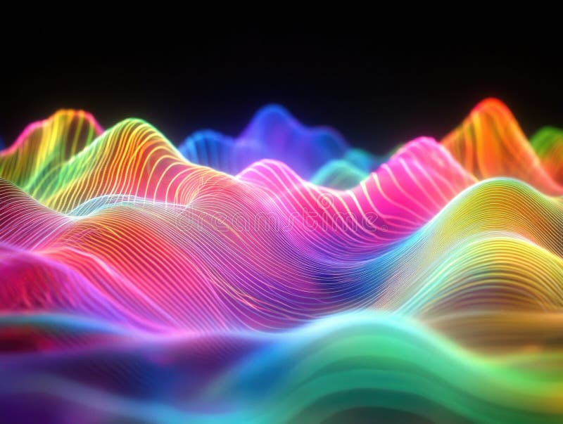 Mountain Range Wave Art stock image. Image of mountains - 366431431