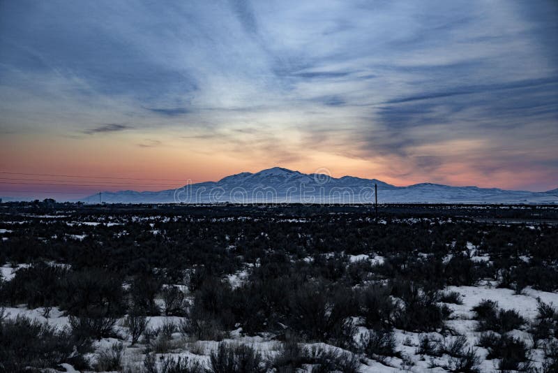 Mountain Ranges of Idaho at Sunset Stock Photo - Image of ranges ...