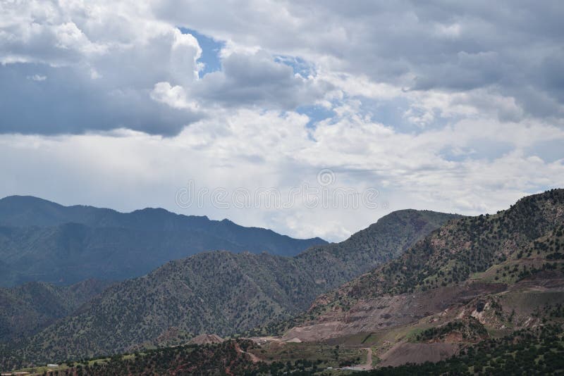 Mountain Ranges stock image. Image of cloudy, mountain - 97864555