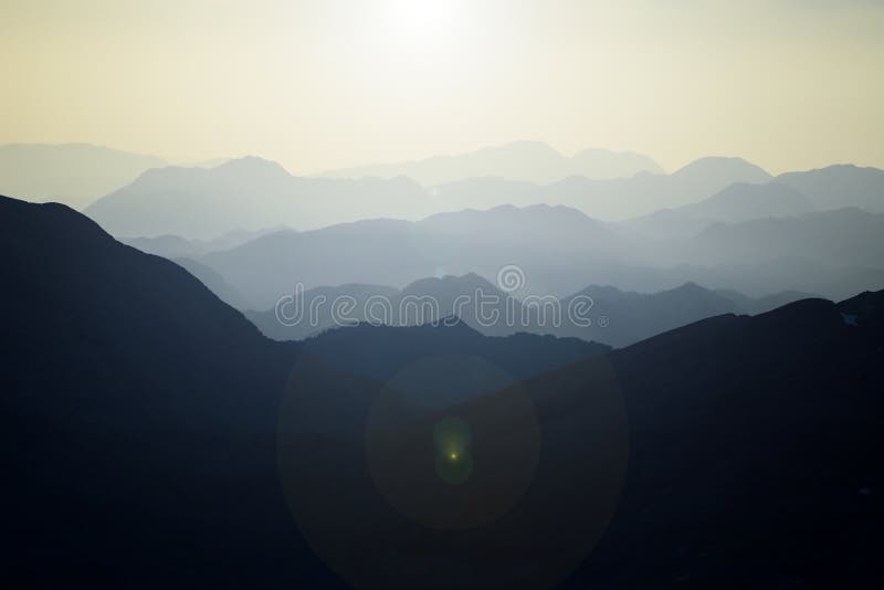 Mountain Ranges,silhouette and Layers Stock Photo - Image of layers ...