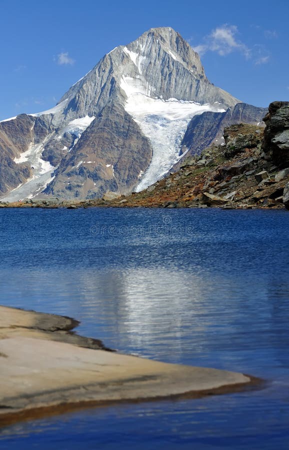 Mountain Reflection in a Lake Stock Image - Image of vacation, walk ...
