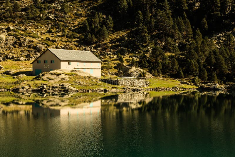 Mountain refuge stock photo. Image of height, green - 102216342