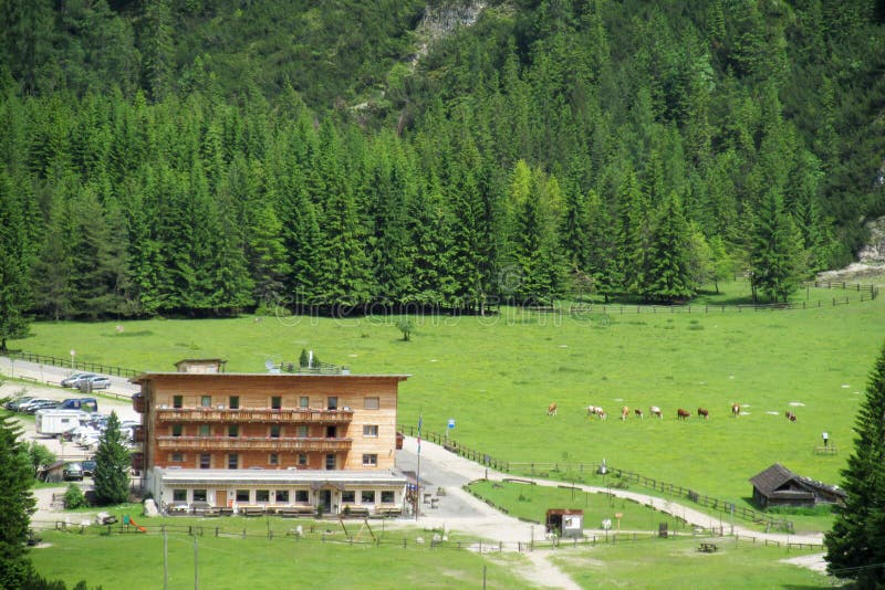 Mountain Refugio in the Alps Stock Photo - Image of beautiful, hiking ...