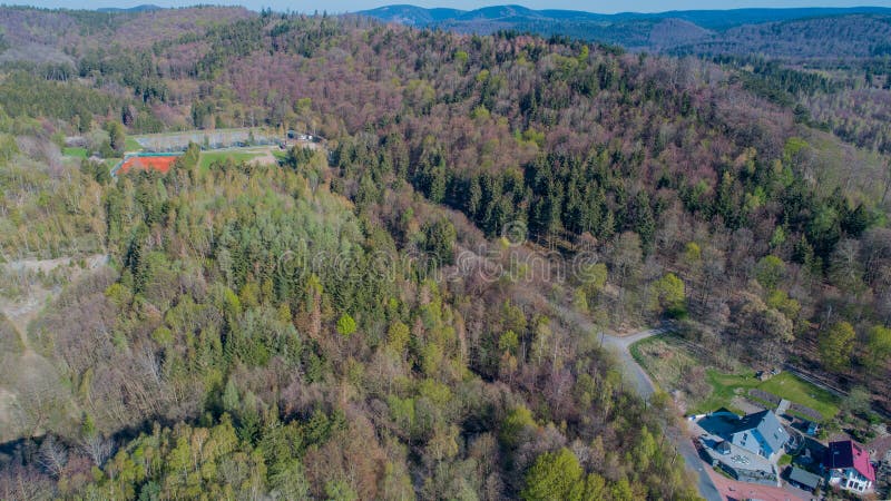 Mountain Region of Germany, Harz Stock Photo - Image of grass, house ...