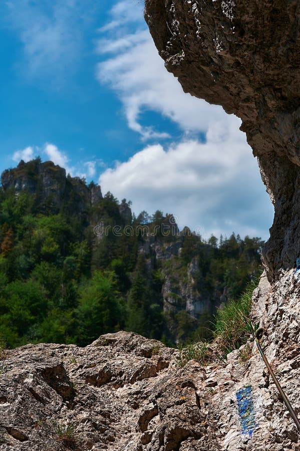 Sharp High Rocks Rising Above the Forest Line Stock Image - Image of ...