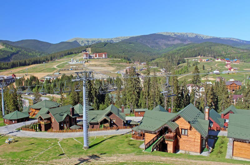 Mountain Resort of Bukovel in the Ukrainian Carpathians Stock Photo ...