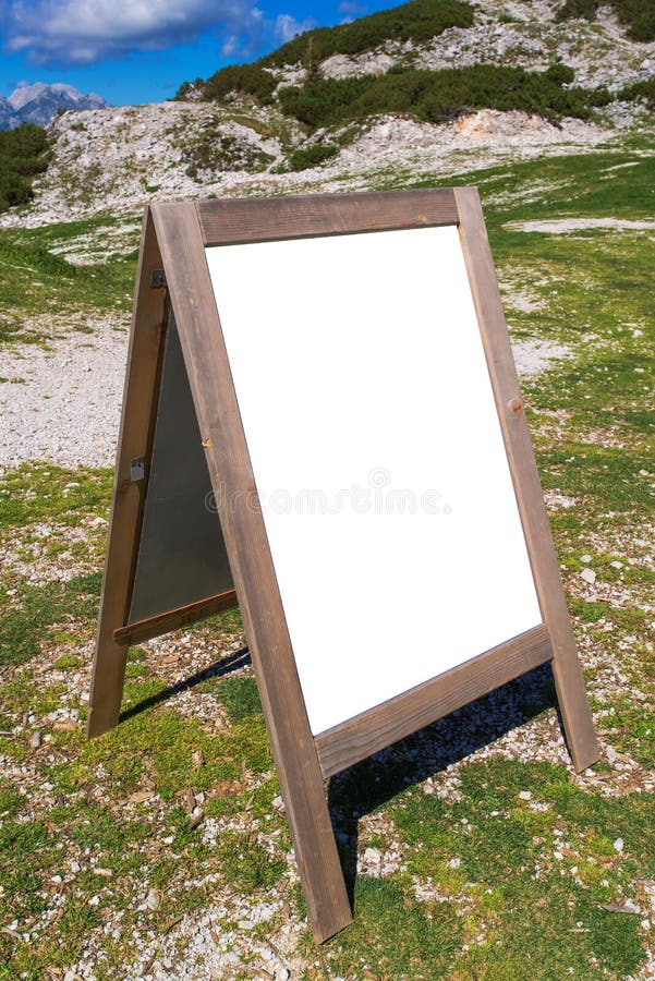 Mountain Restaurant Information Board Stock Photo - Image of sign ...