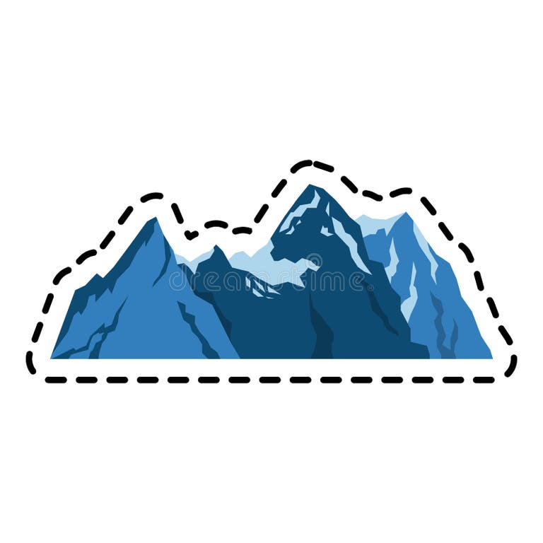 Mountain ridge icon image stock vector. Illustration of camp - 87057435