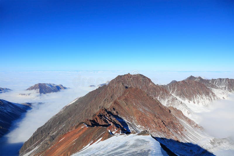 Mountain ridge stock photo. Image of snow, stone, ridge - 89219340