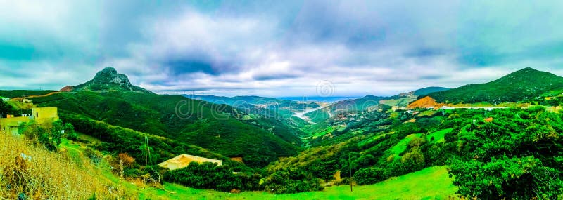 Mountain rif moroccan view stock photo. Image of view - 166887432