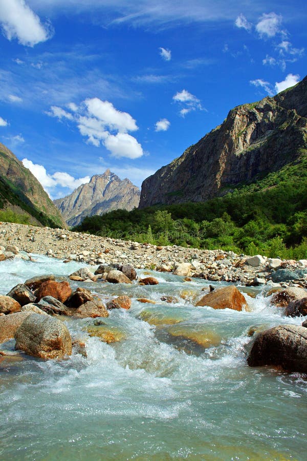 Mountain river. stock photo. Image of destinations, hill - 10933076