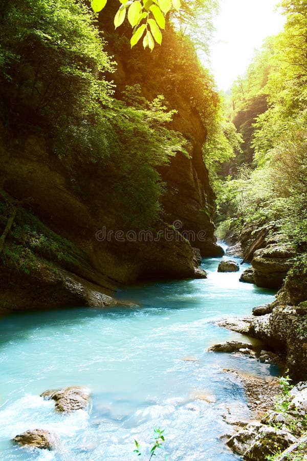 Mountain river stock image. Image of peace, landscape - 24731259