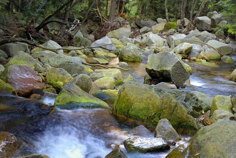 Waterfalls in Karpacz stock image. Image of river, karkonosze - 3362291