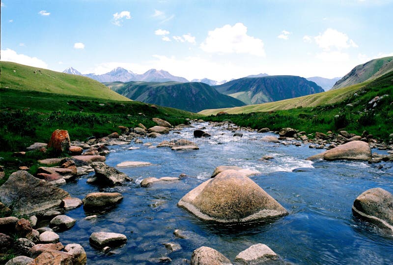 Mountain river stock photo. Image of glade, heaven, fresh - 6082932