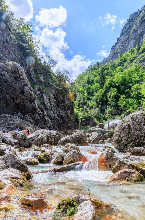 A wild river in the alps stock photo. Image of landscape - 199857544