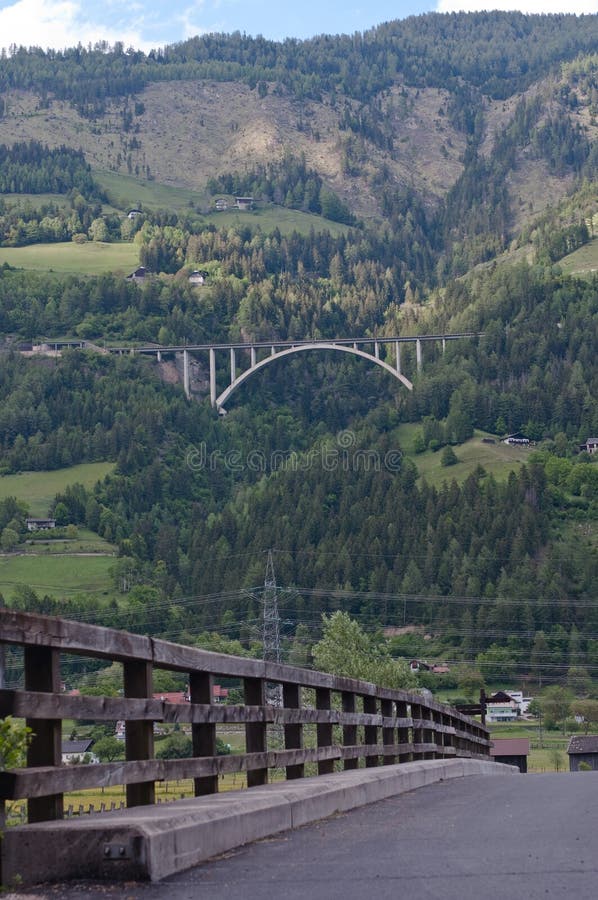 Mountain river bridge stock photo. Image of bridge, serene - 41276482
