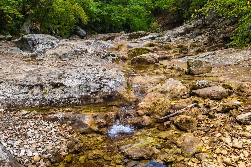 The Mountain River in the Crimea Stock Image - Image of autumn, stone ...