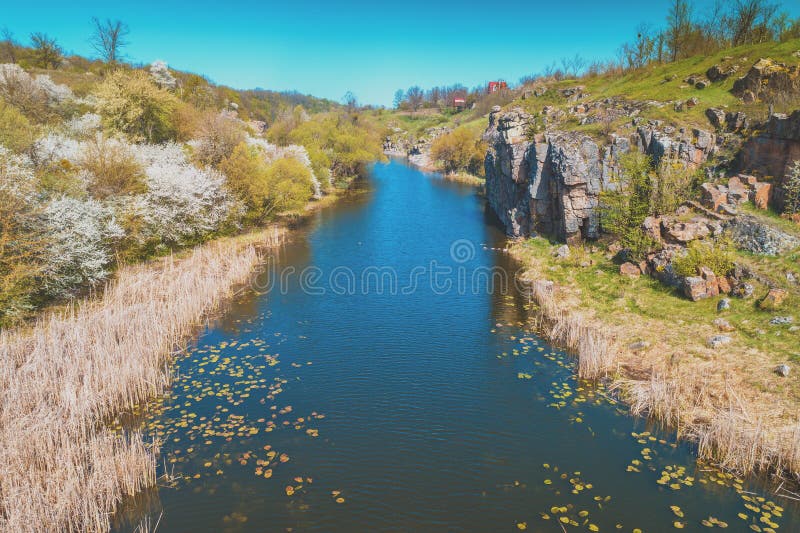 Mountain River in Early Spring Stock Image - Image of freedom, rocky ...