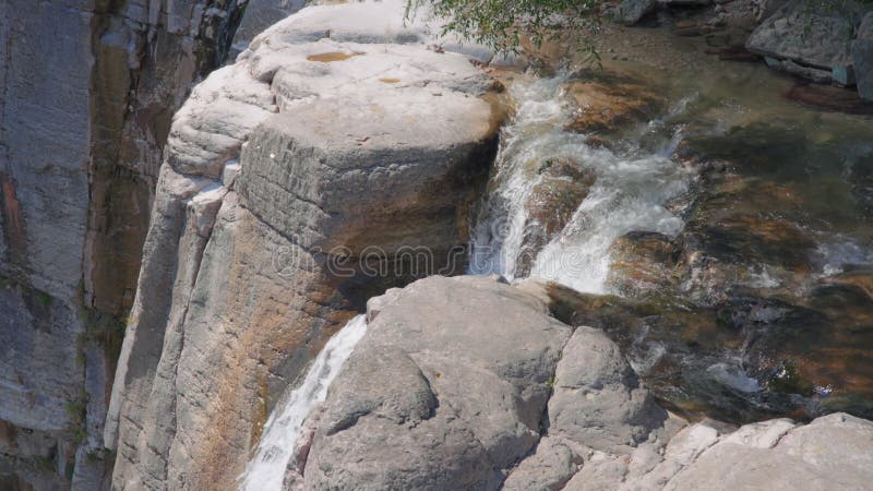 River Falling Down through Boulders Stock Video - Video of natural ...