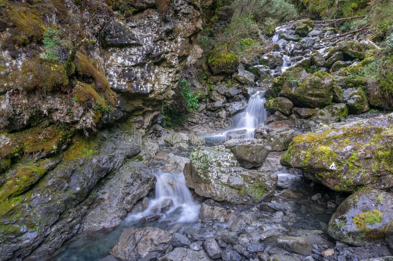Mountain River Flowing Over Rocks Nature Background Stock Photo - Image ...