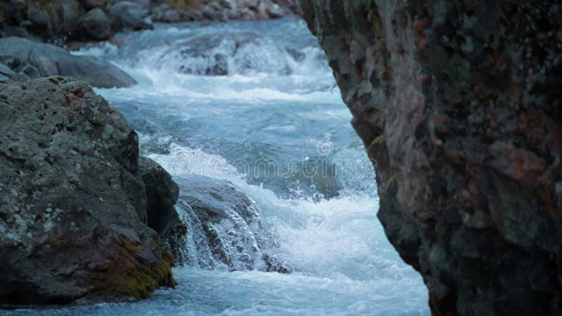 River Flowing through the Rock Rapids Stock Footage - Video of creek ...