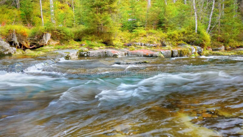 Mountain River, Flowing Water, Flow Creek Stock Photo - Image of ...