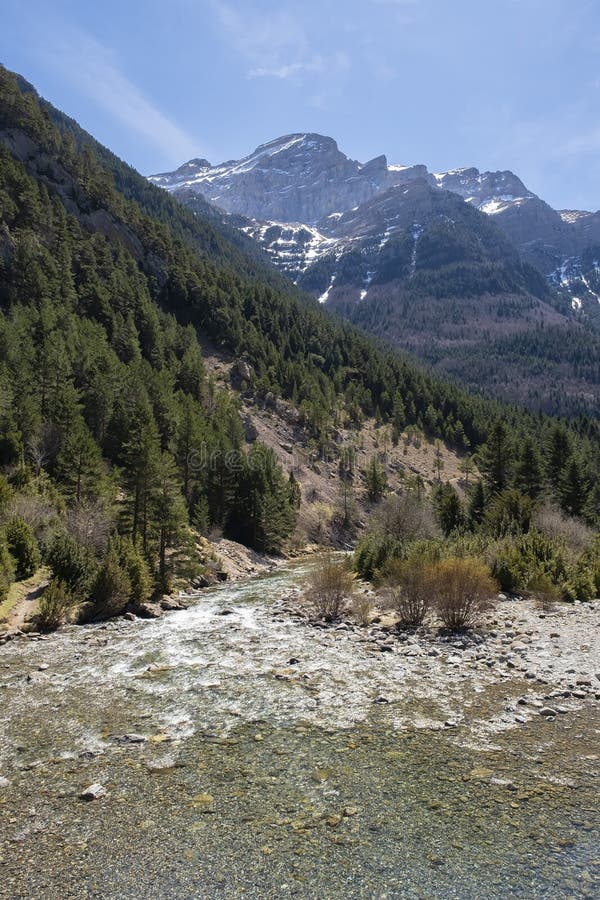 A Mountain River Flows through the Valley it Has Formed with Some ...