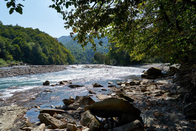Mountain river stock image. Image of river, drink, crystal - 231195213