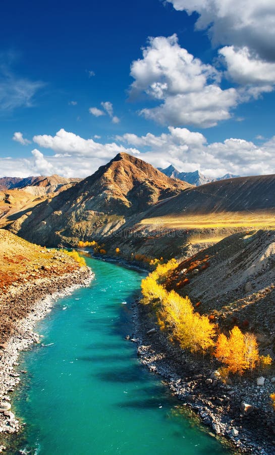 Mountain river Katun stock photo. Image of mountains, pebble - 4892768