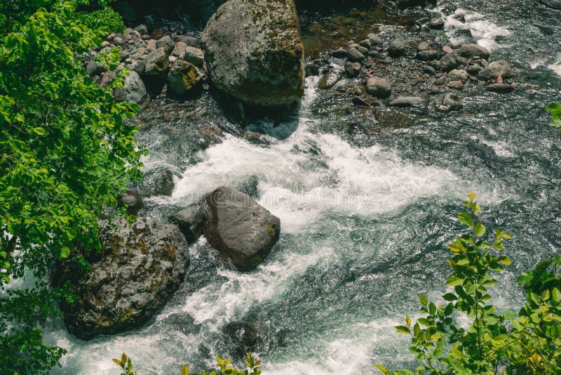 Mountain River. Streams of Water. Beautiful Natural Landscape. Summer ...