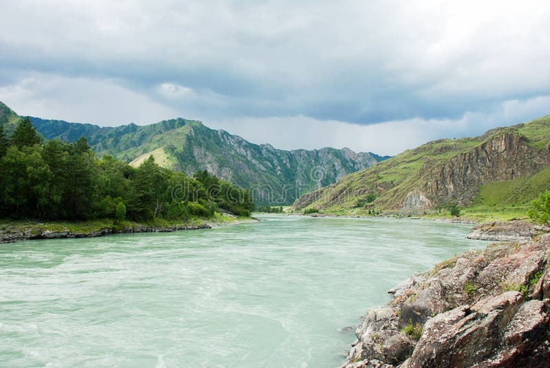 Mountain river landscape stock image. Image of majestic - 97792465