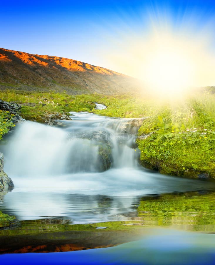 Mountain river stock photo. Image of landscape, cascade - 31663294