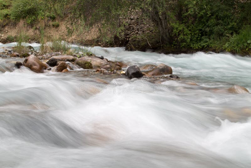 Mountain river in nature stock image. Image of rest - 105534147