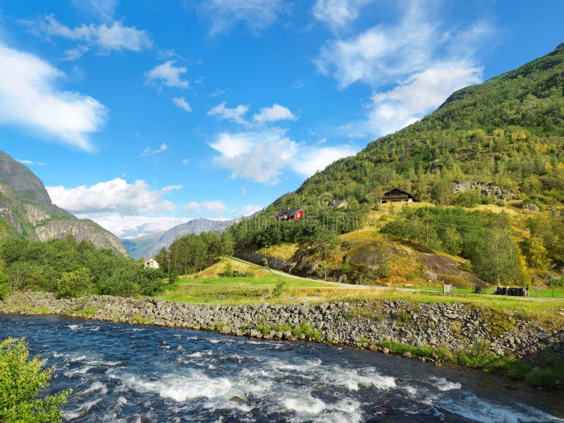 Mountain river, Norway stock image. Image of scenery - 71976837