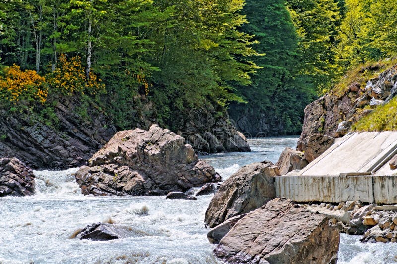 Mountain river stock image. Image of borders, wild, view - 43964249