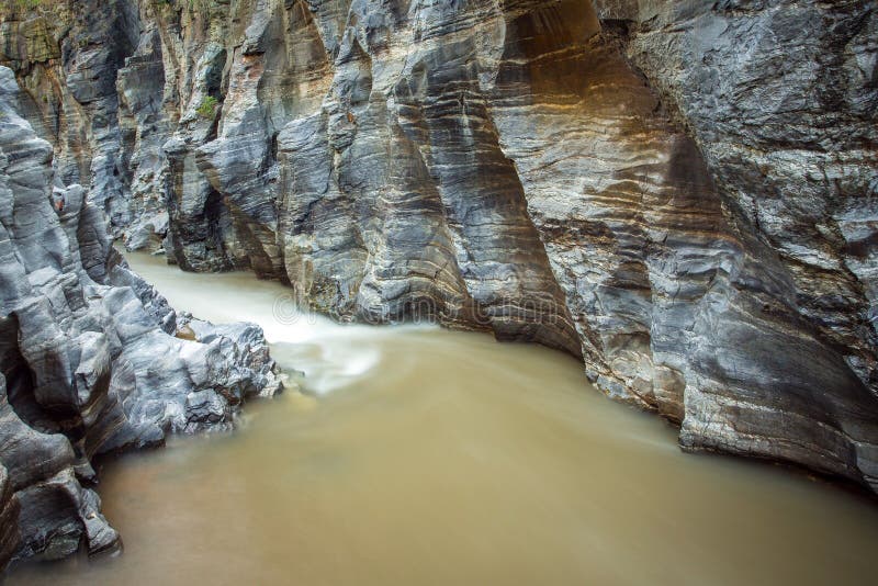 Mountain River Running through the Rocky Canyon Stock Image - Image of ...