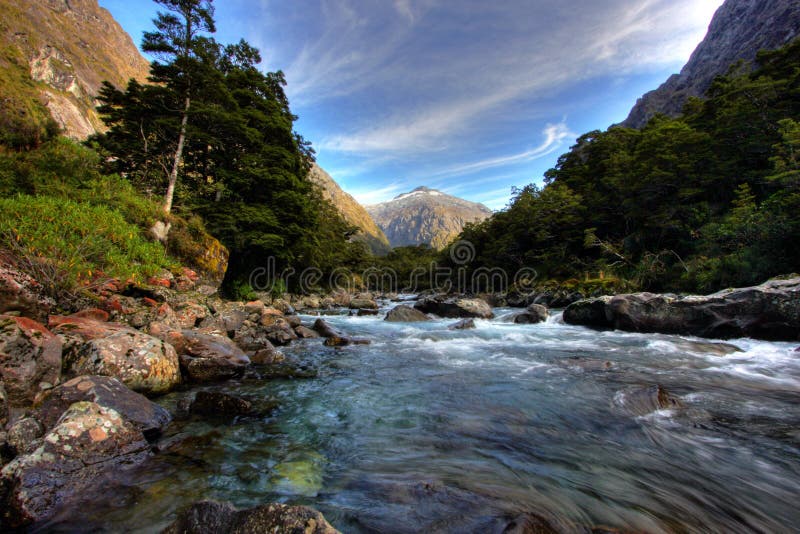 Mountain and river scenery stock image. Image of clear - 9332555