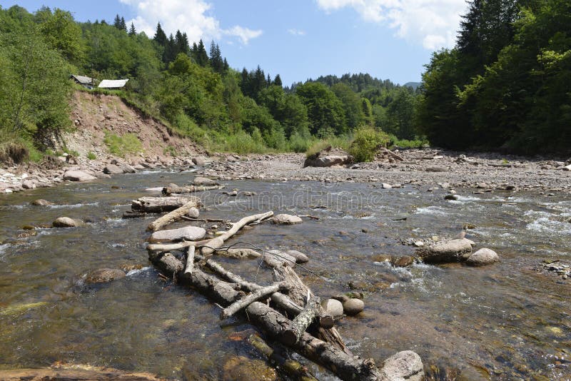 Mountain river stock image. Image of stream, river, laba - 45714535