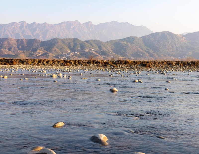 A Beautiful Scenery of Peach Orchards in Swat Valley Stock Image ...