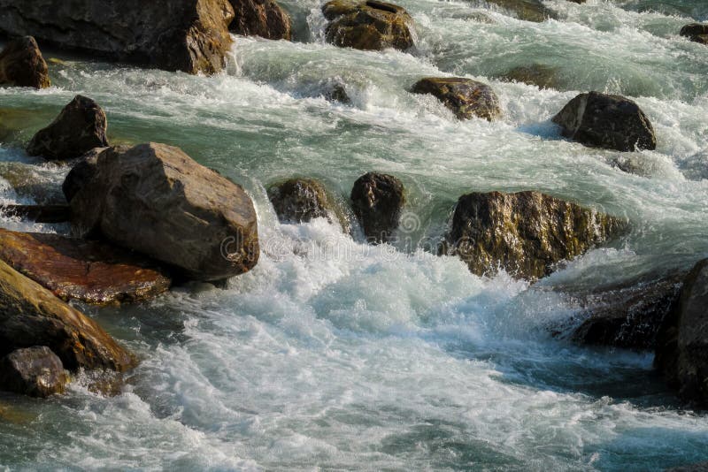 Mountain River Stream in a Canyon Gorge Stock Photo - Image of clear ...
