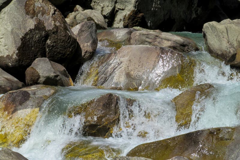 Mountain River Stream in a Canyon Gorge Stock Photo - Image of flowing ...