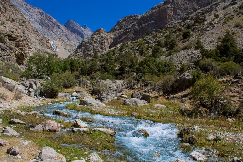 Mountain River Stream in a Canyon Gorge Stock Photo - Image of clean ...