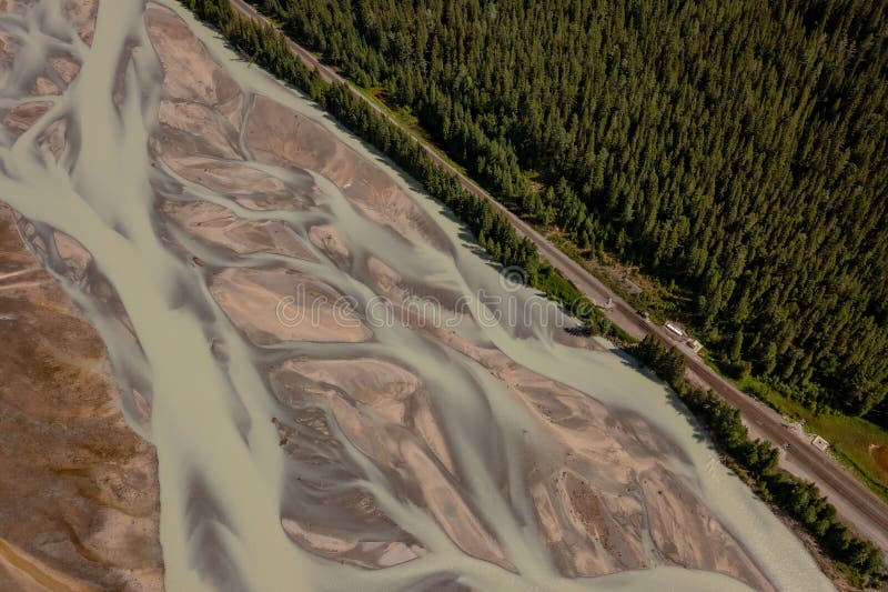 Mountain River or Stream that Rushes through Forest during Flash Flood ...