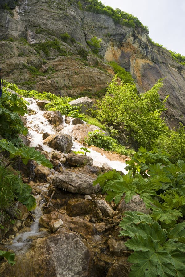 Mountain River Stream Valley Scenery Landscape Stock Photo - Image of ...