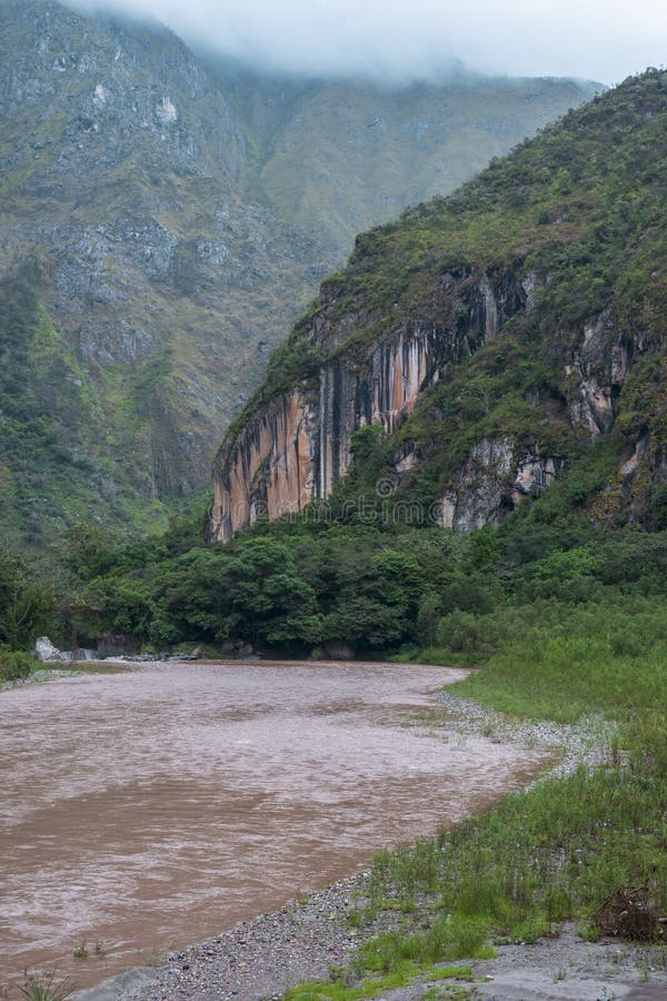 Mountain river turn stock image. Image of forest, rock - 224958413