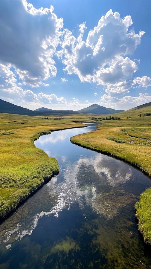 Mountain River Valley Background for Creative Projects Stock ...